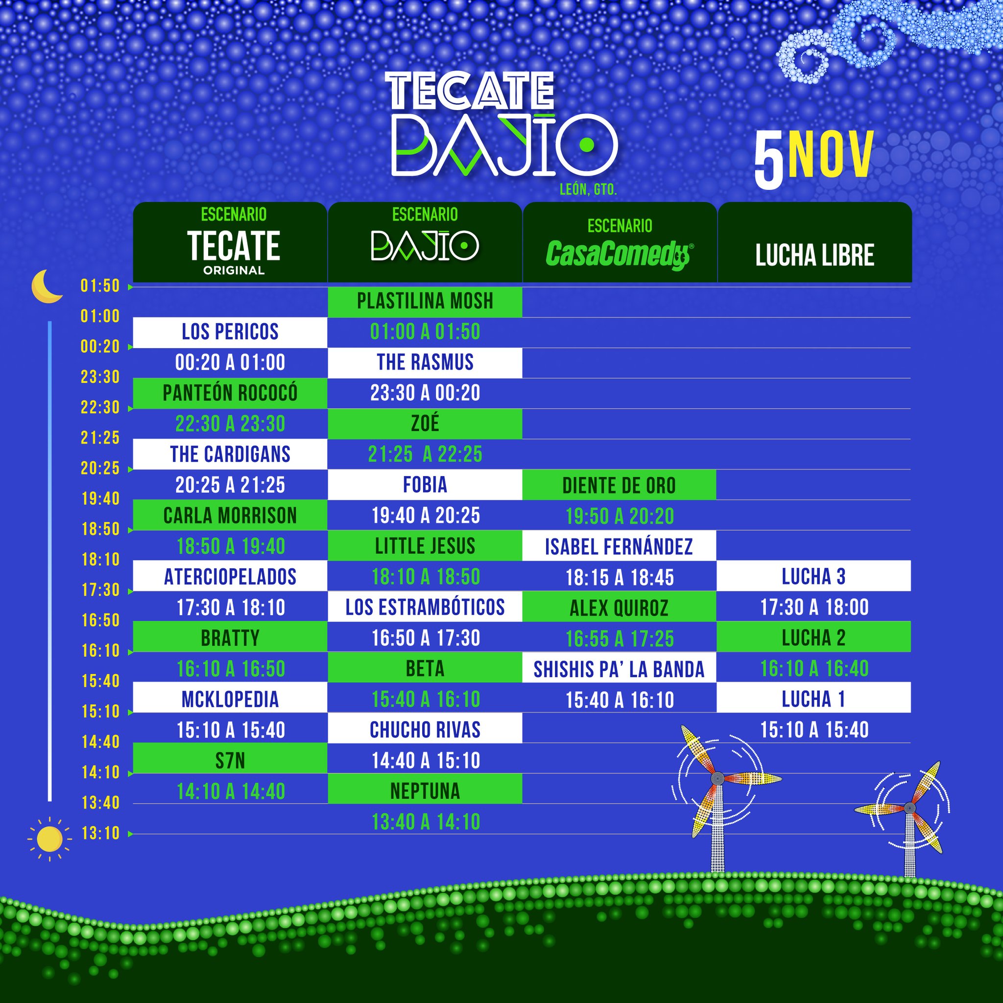 Conoce los horarios oficiales de Tecate Bajío 2022 - Mundo Indie Mx