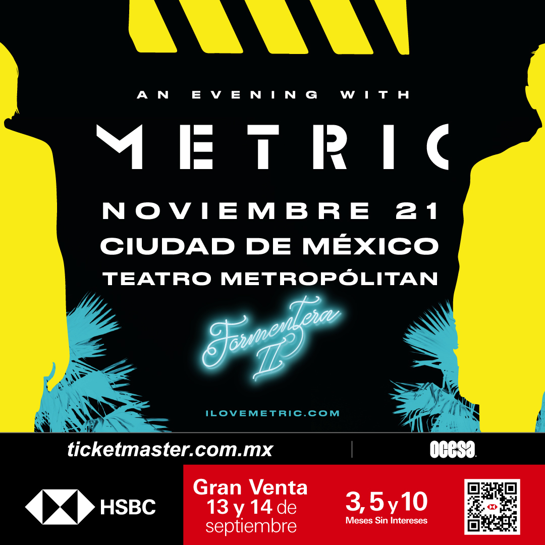 Metric regresa a México para presentarse en el Teatro Metropólitan ...