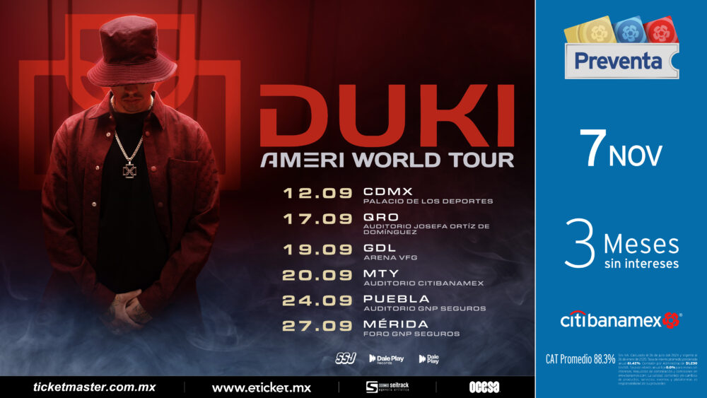 DUKI anuncia más grande de su carrera en México - Mundo Indie Mx