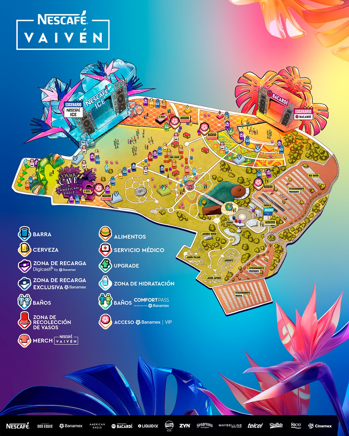 Nescafé Vaivén 2025: Mapa y Horarios Oficiales - Mundo Indie Mx
